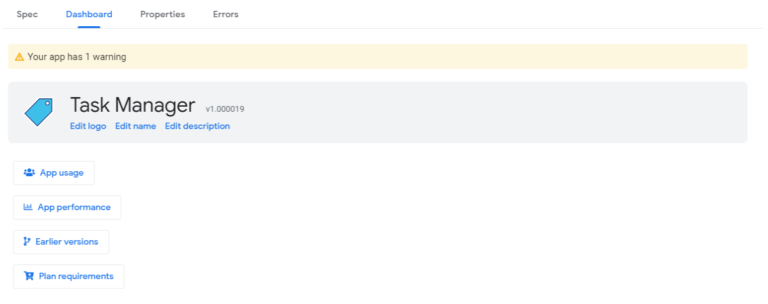 AppSheetユーザーズガイド ｜ AppSheetエディター Info画面 - Step up Appli